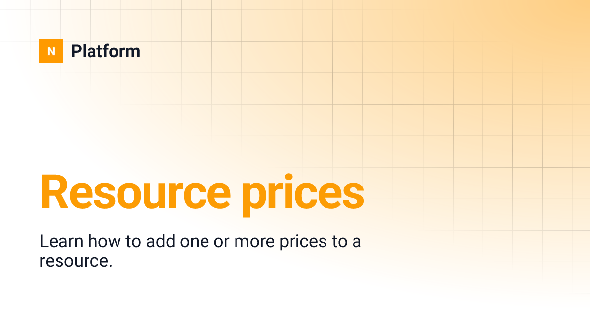Resource prices | Platform