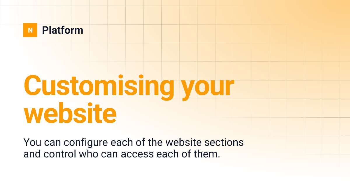 Customising your website | Platform