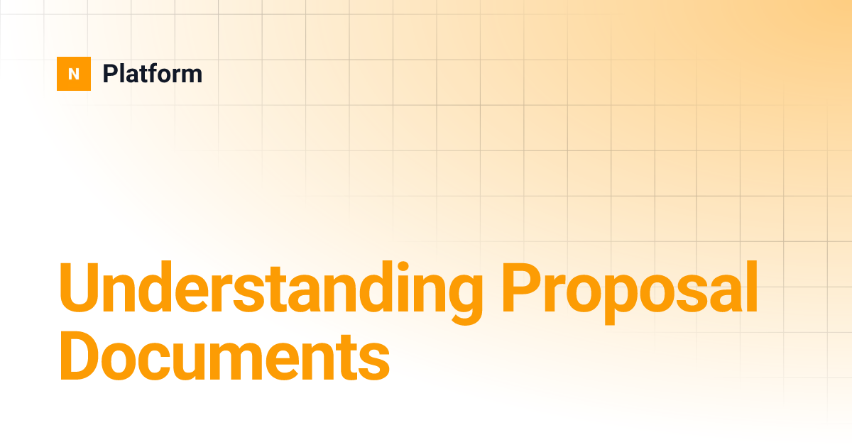 Understanding Proposal Documents | Platform